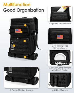 Tactical Insulated Cooler Lunch Backpack | Keep Your Lunch Cool